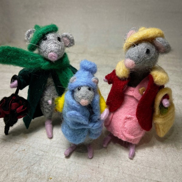 Woolen Mice - Etsy