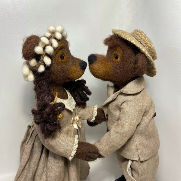 Needle Felted Bears - Etsy