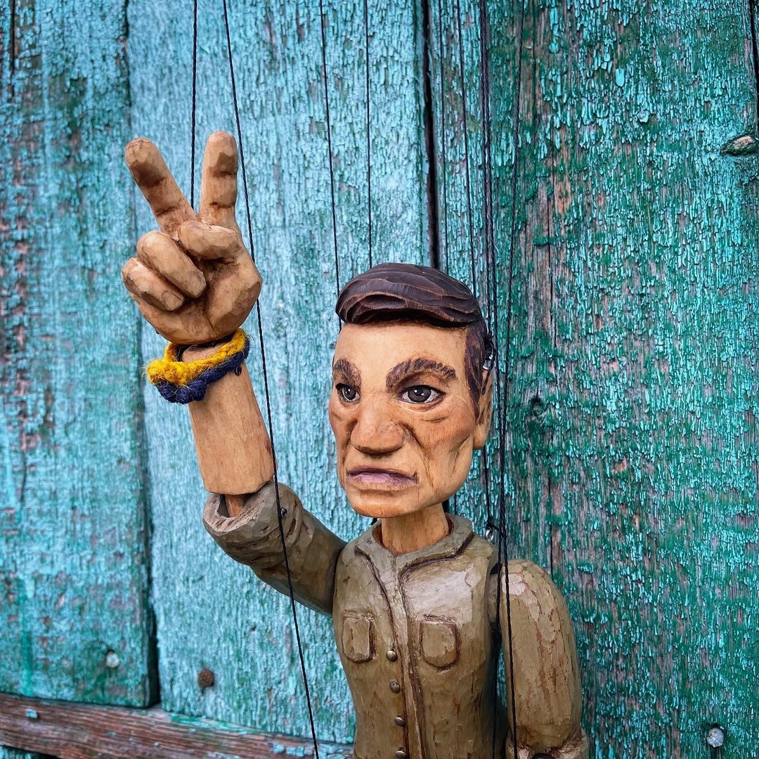 Wooden Puppet Victorious Soldier. Handmade. Wood Carving. - Etsy