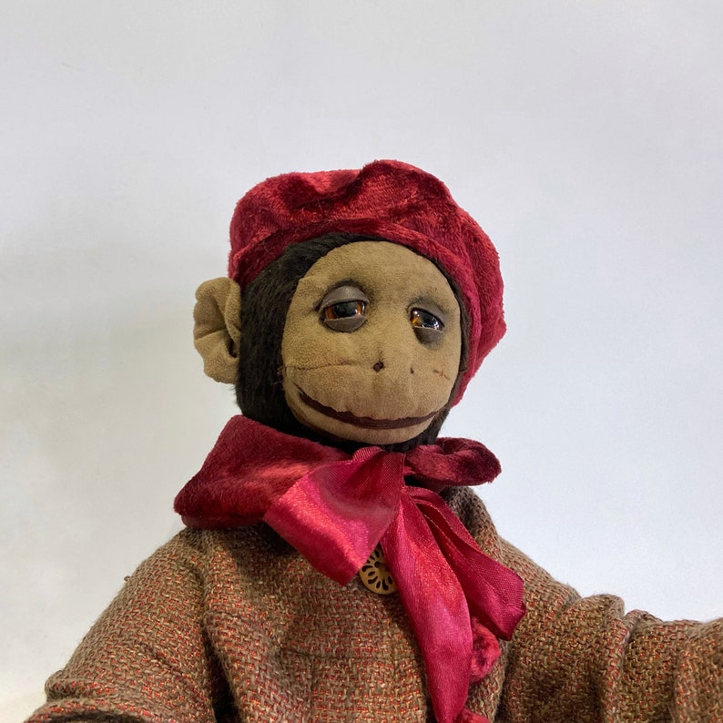 Artist Teddy Monkey Collectible OOAK Handmade Vintage Plush - Etsy