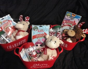 Miniature Christmas Basket, Christmas Snowman Miniatures, Handmade ...