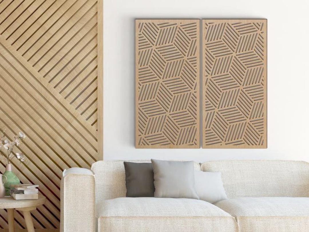 Geometric Wood Wall Art, Modern Minimalist Decor - Etsy