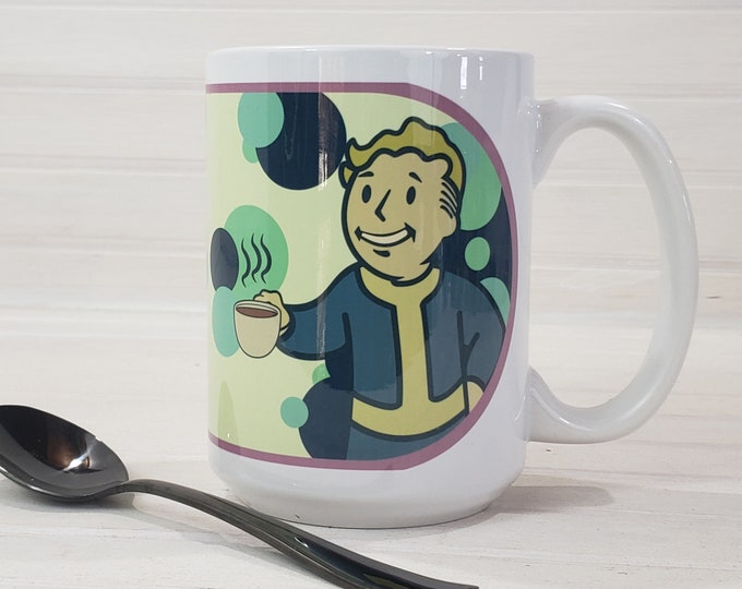 Fallout Mug, Vault Boy Mug, Vintage Inspired Coffee Mug, Fallout 4 ...