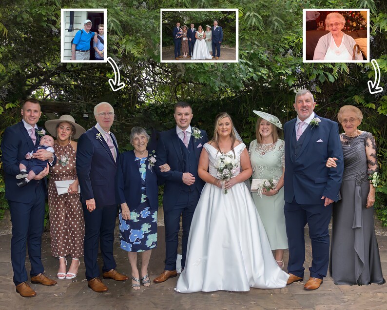 Deceased Loved One in Family Photo Family Portrait Photo - Etsy