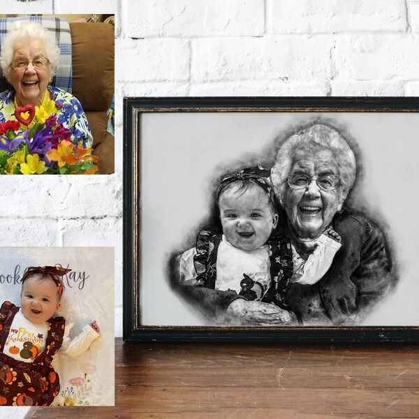 Family With Angel Baby - Etsy