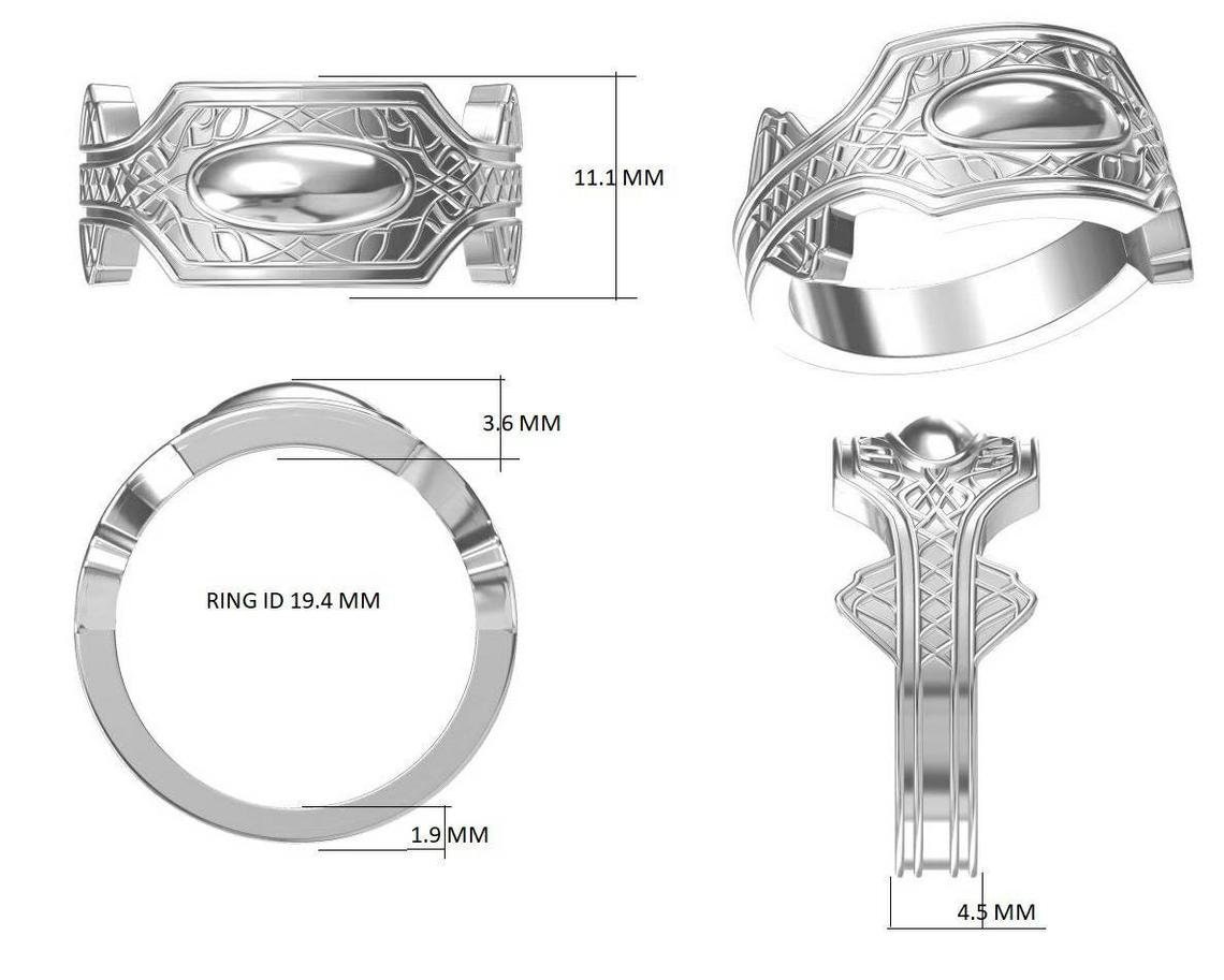 New Wakanda Ring in Sterling Silver Super Hero Ring With - Etsy