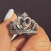 Exclusive 2CT White Round Cut Lab Diamond Crown Design - Etsy