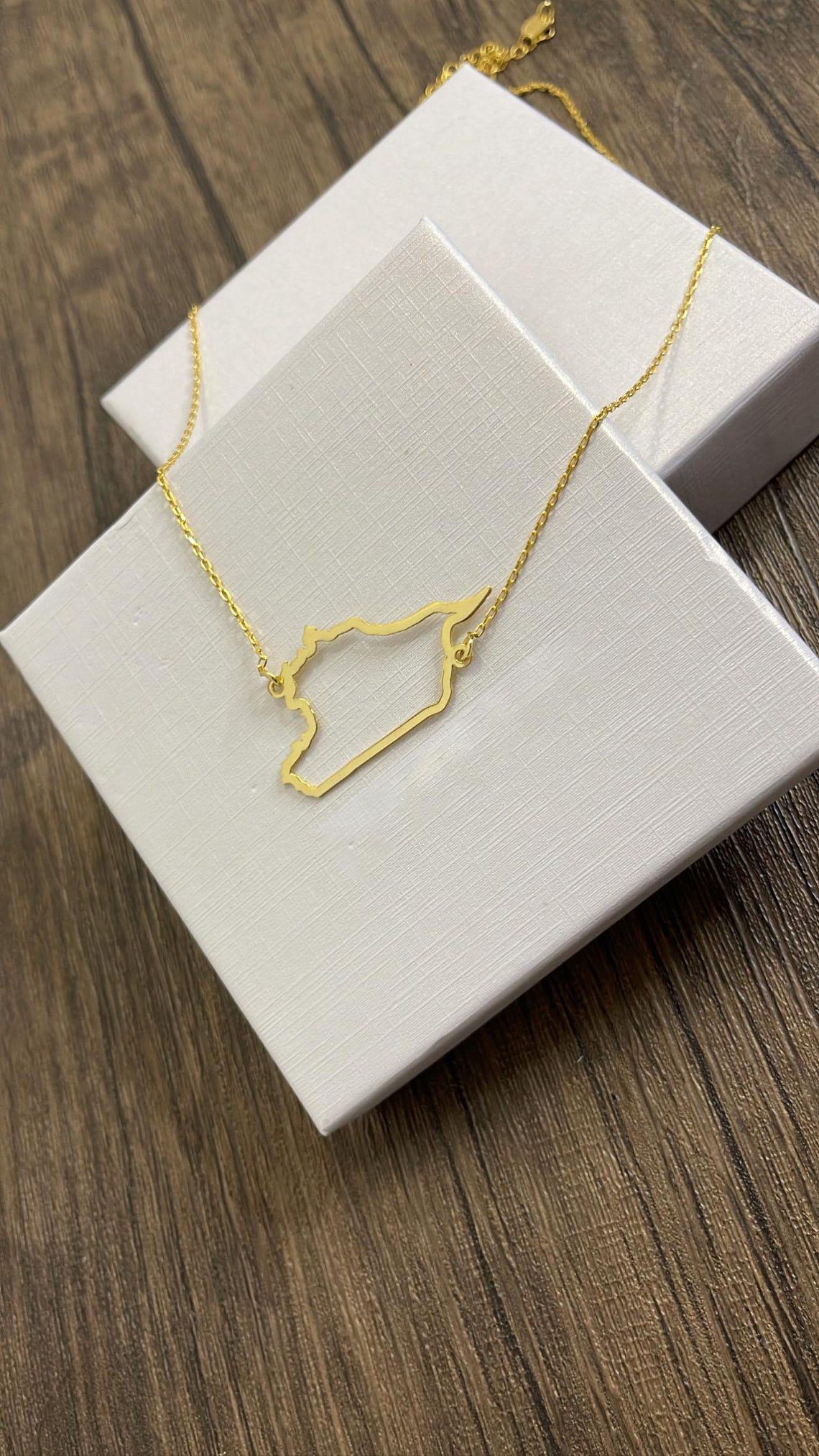 Syria Map Pendant Necklace, Sterling Silver, Syrian Cities Engraved - Etsy