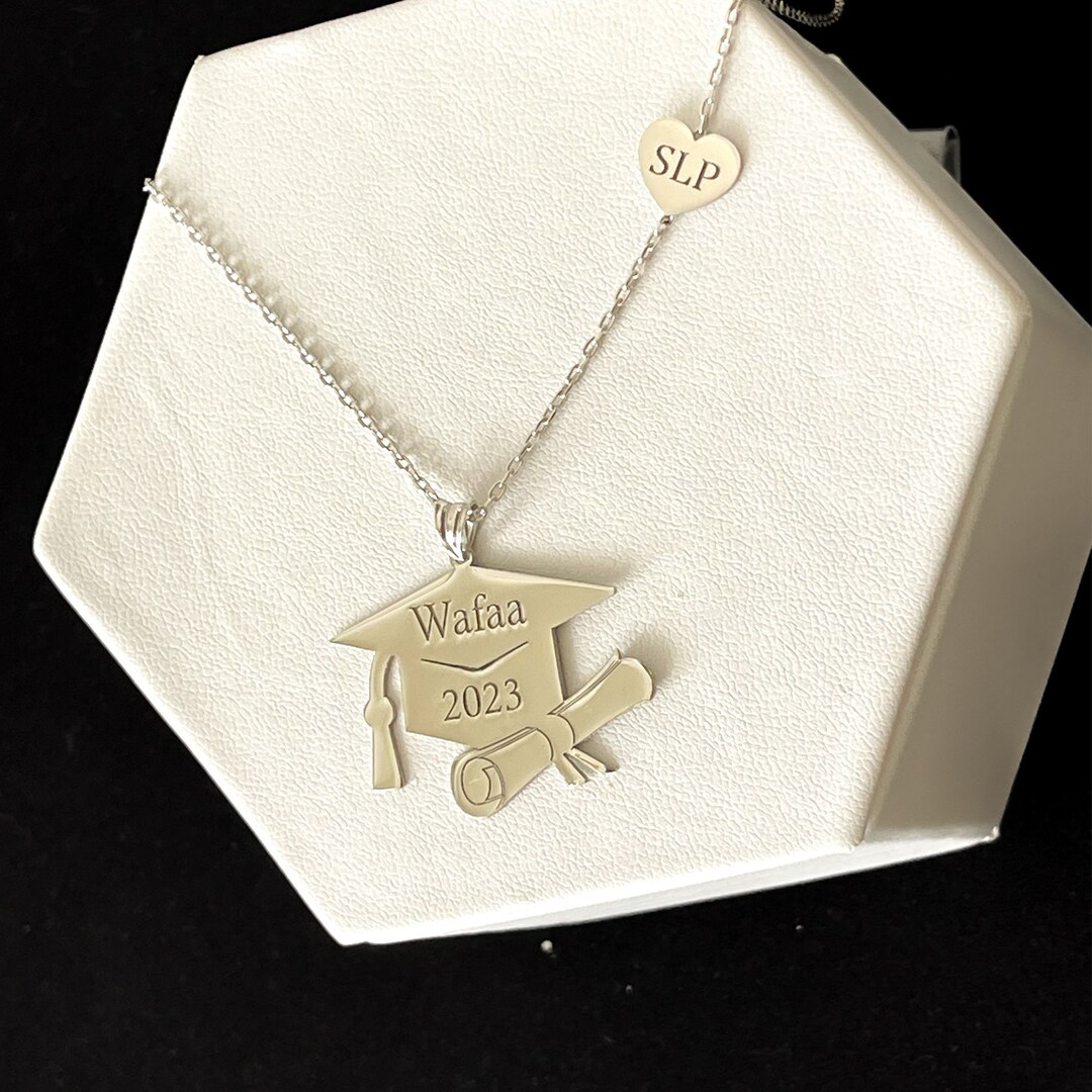 Personalized Graduation Cap Necklace, Sterling Silver, Grad Gift - Etsy