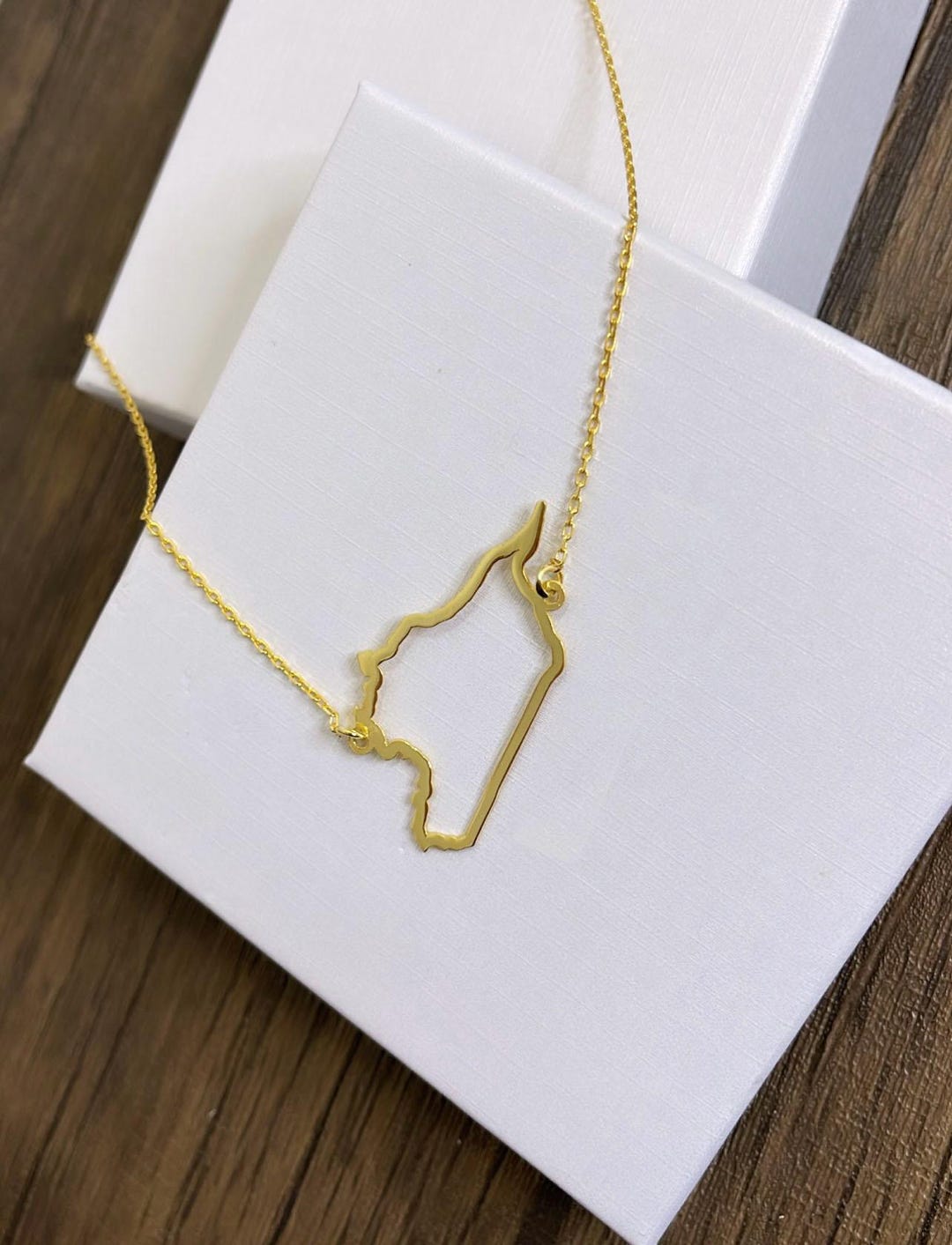 SYRIA Pendant Chain Necklace /syria Map Necklace /the Syrian Arab ...