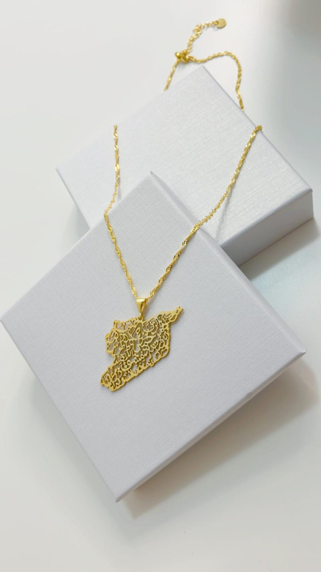 SYRIA Pendant Chain Necklace /syria Map Necklace / the Syrian Arab ...