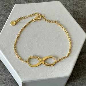 Sterling Silver Infinity Bracelet With Names ,personalized Infinity ...