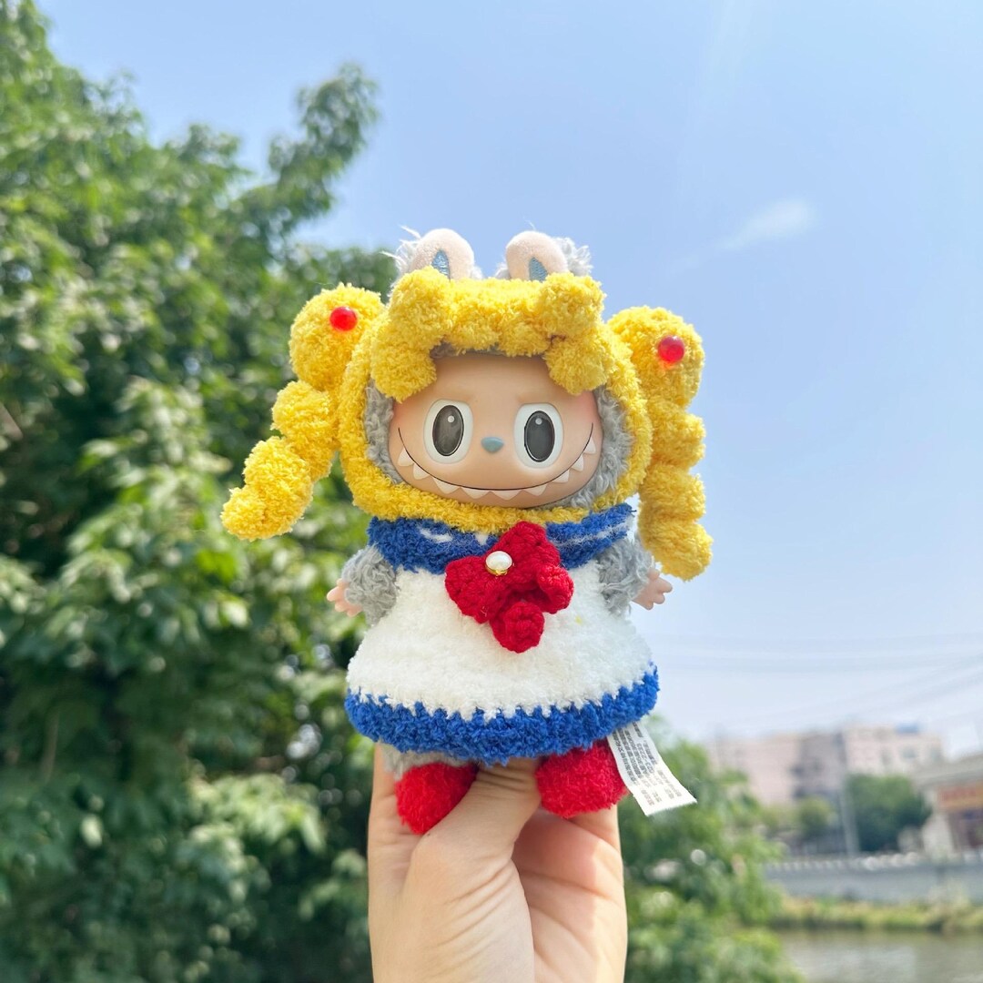 Handmade Sailor Moon Crochet Labubu V1/V2 OUTFIT ONLY 3 in 1 Set ...