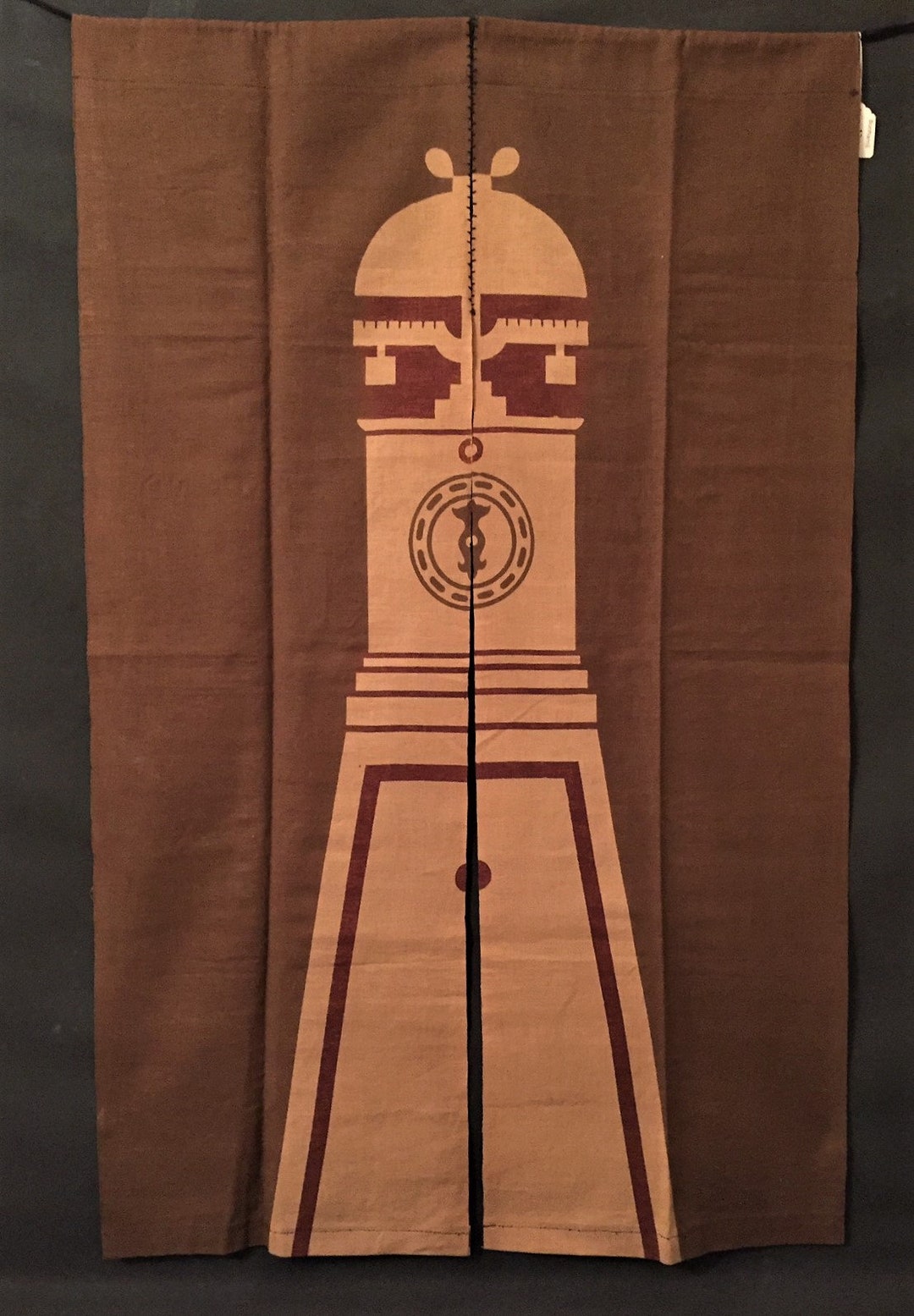 Rare Japanese Noren With Japanese Wadokei, Plus Two Other Items, the ...