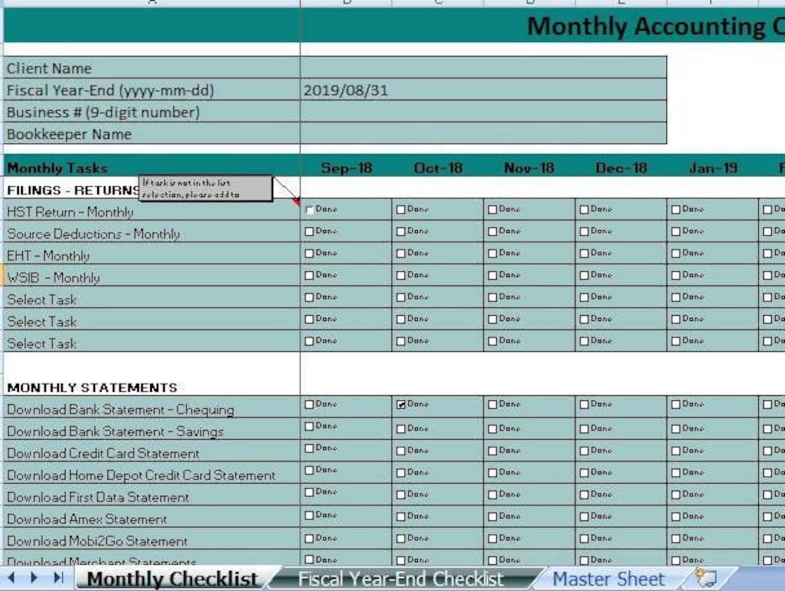Monthly Accounting Checklist and Year-end Checklist - Etsy Canada