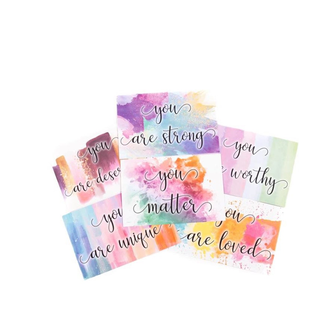 Positive Affirmation Postcard Pack 6 Cards - Etsy
