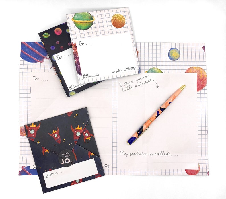 Set of 6 Origami Letter Writing Notelets for Children Blast - Etsy UK