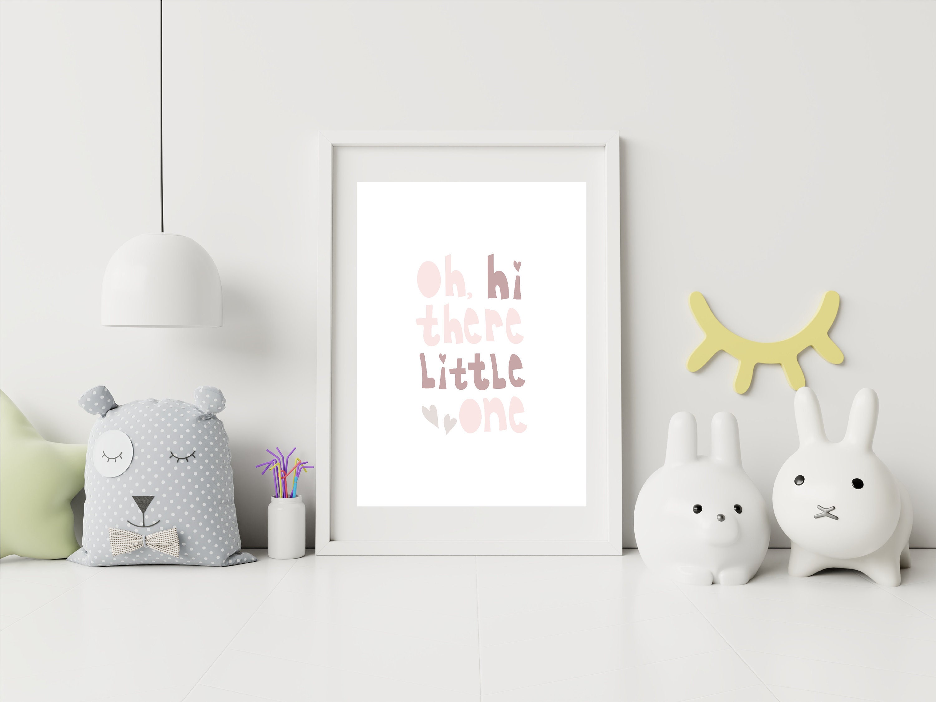 Oh Hi There Little One Print for Nursery or Bedroom | Range of Colours ...