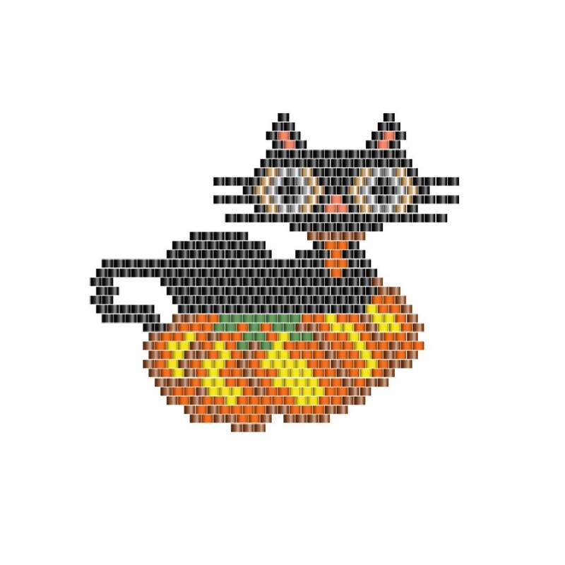 Brick Stitch Cat - Etsy