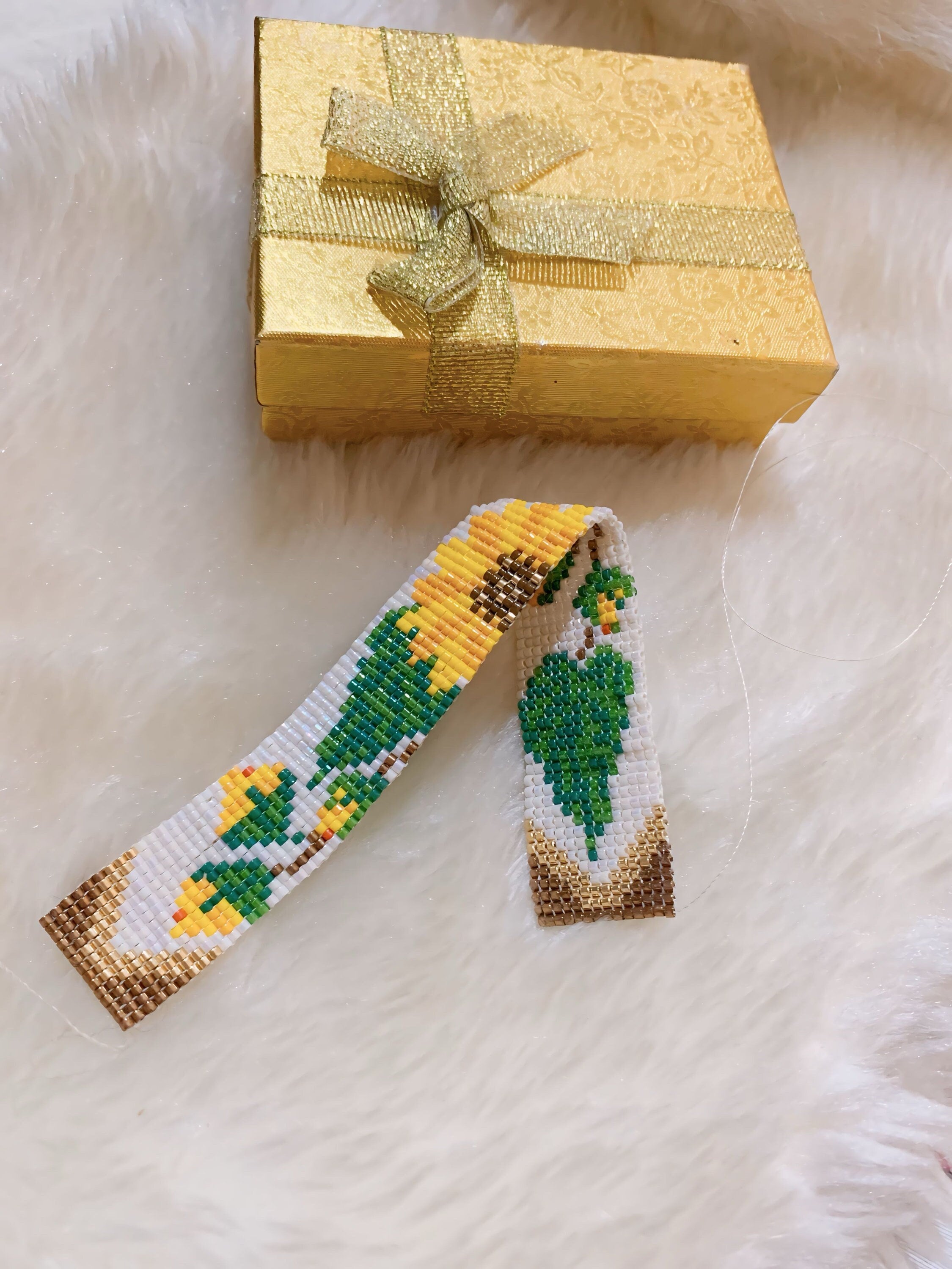 Sunflower Loom Beading Bracelet PDF Digital Pattern With Miyuki Delica ...