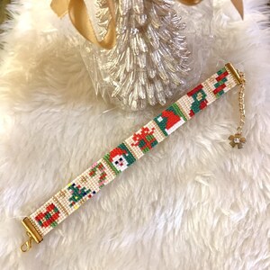 Miyuki Loom Bead PDF Pattern. Christmas Bead PDF Pattern, Noel Loom ...