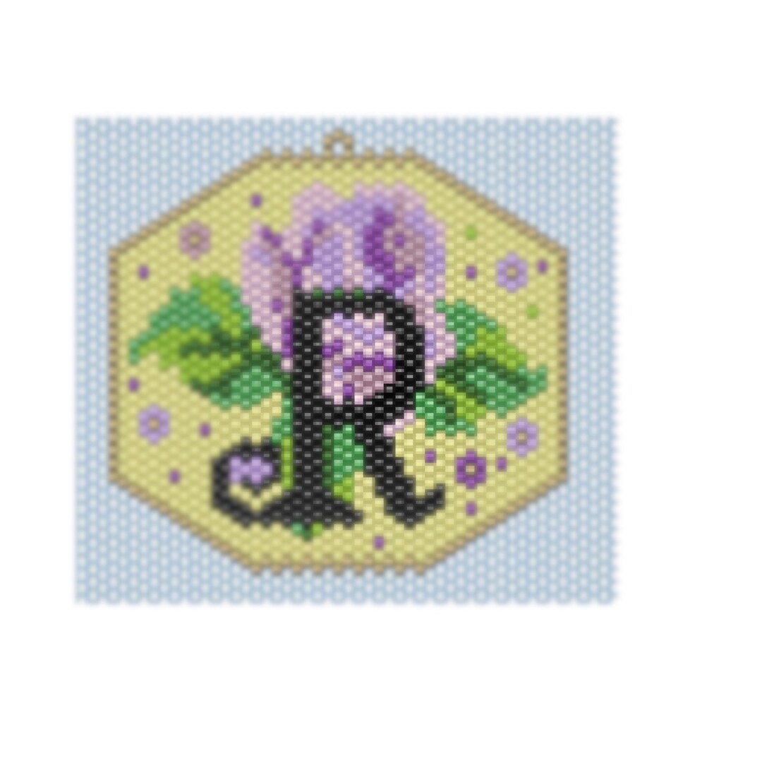 Brick Stitch Personalized First Letter of the Name 'R' With Rose ...