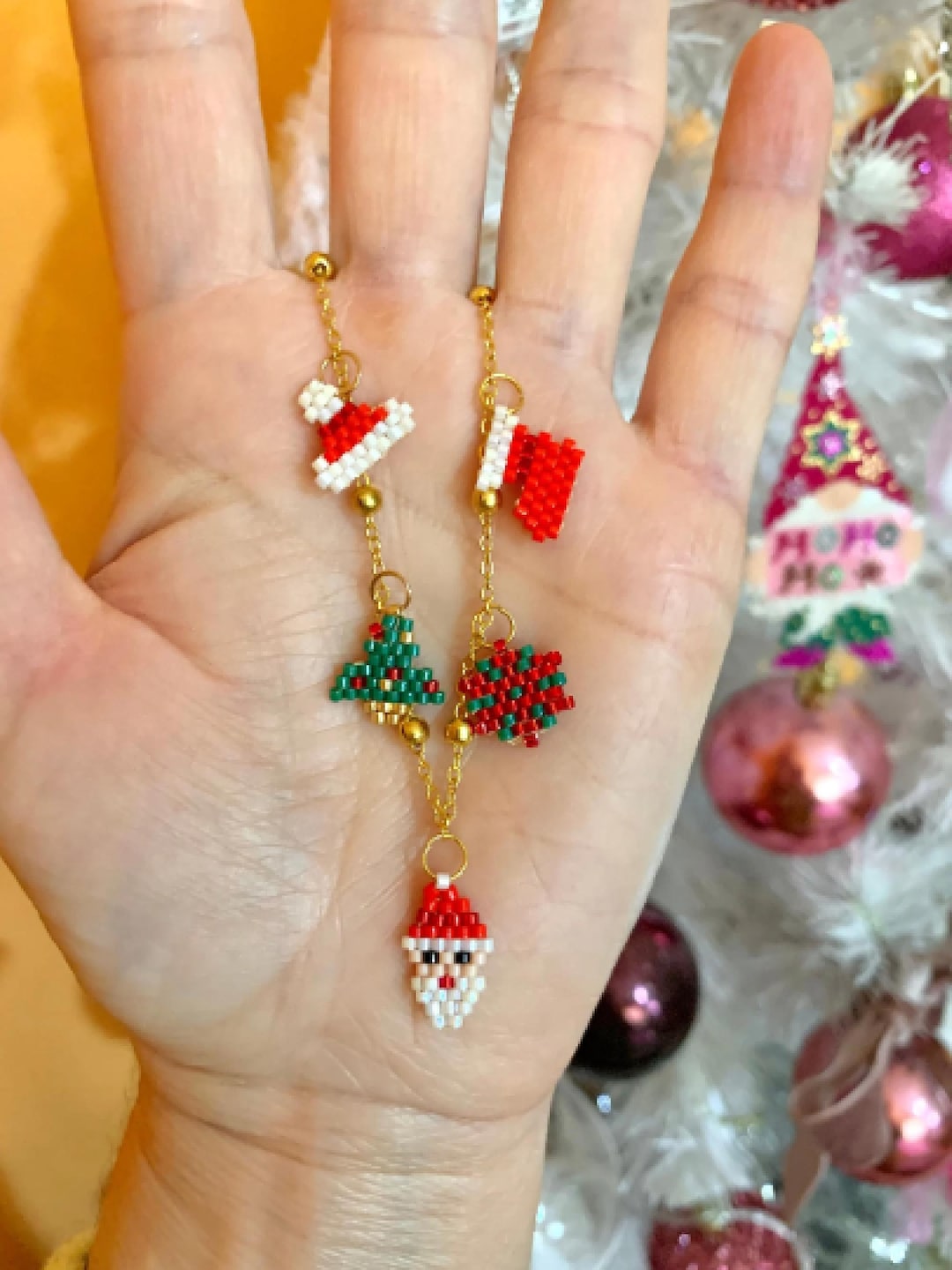 Brick Stitch Beaded Christmas Bracelet PDF Digital Pattern. - Etsy