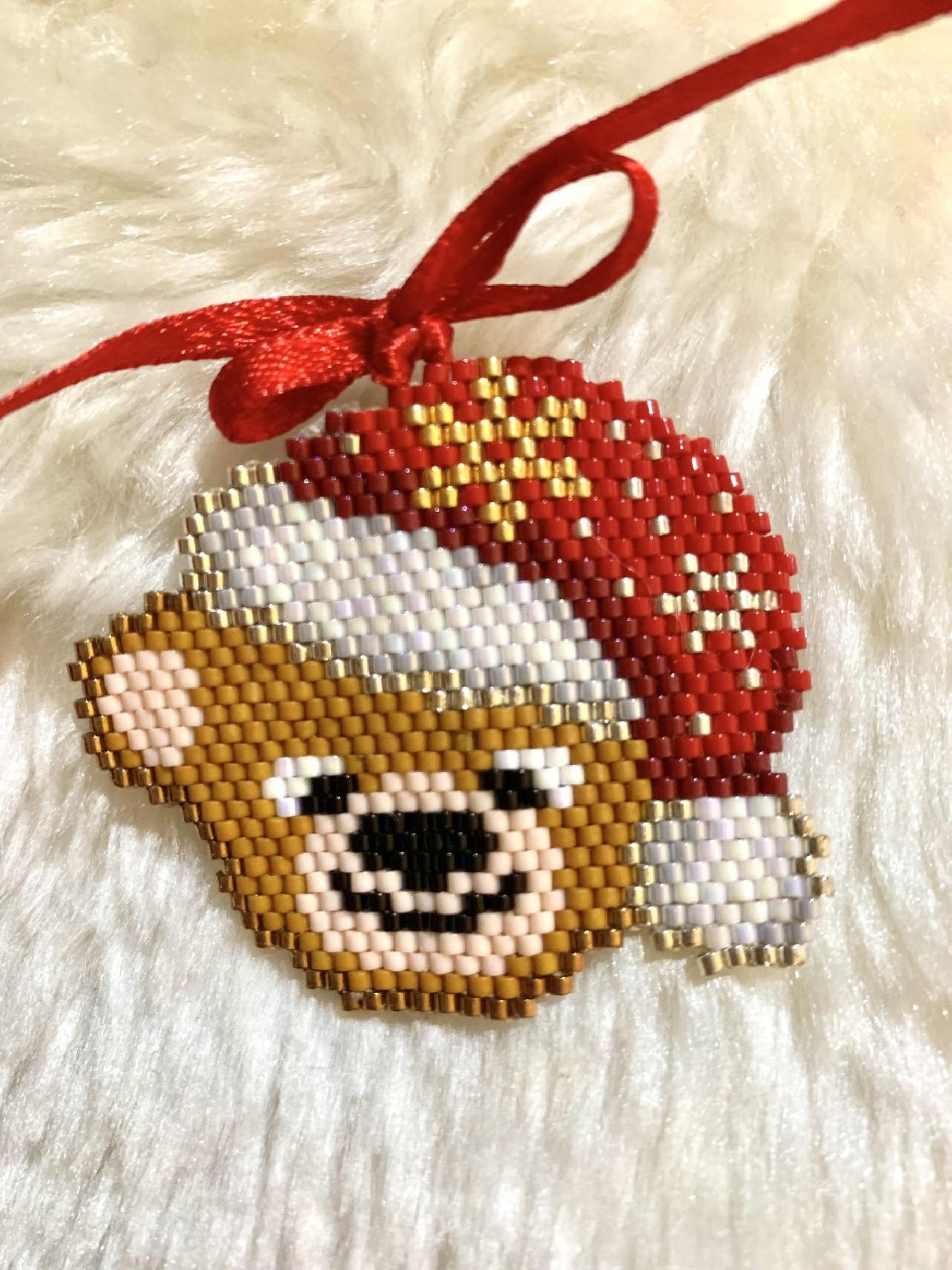 Christmas Santa Bear Brick Stitch PDF Download Pattern. - Etsy