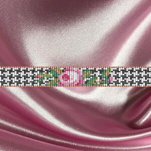 Crowbar Bead Loom Pink Rose Bracelet Pattern. Crowbar Pink Rose Miyuki ...