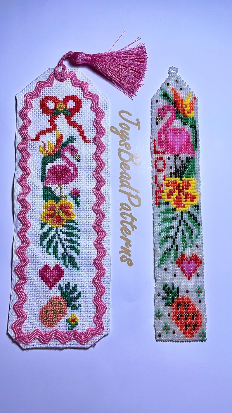 Valentine's Day Tropical Bookmark 'LOVE' Digital Loom Pattern With ...