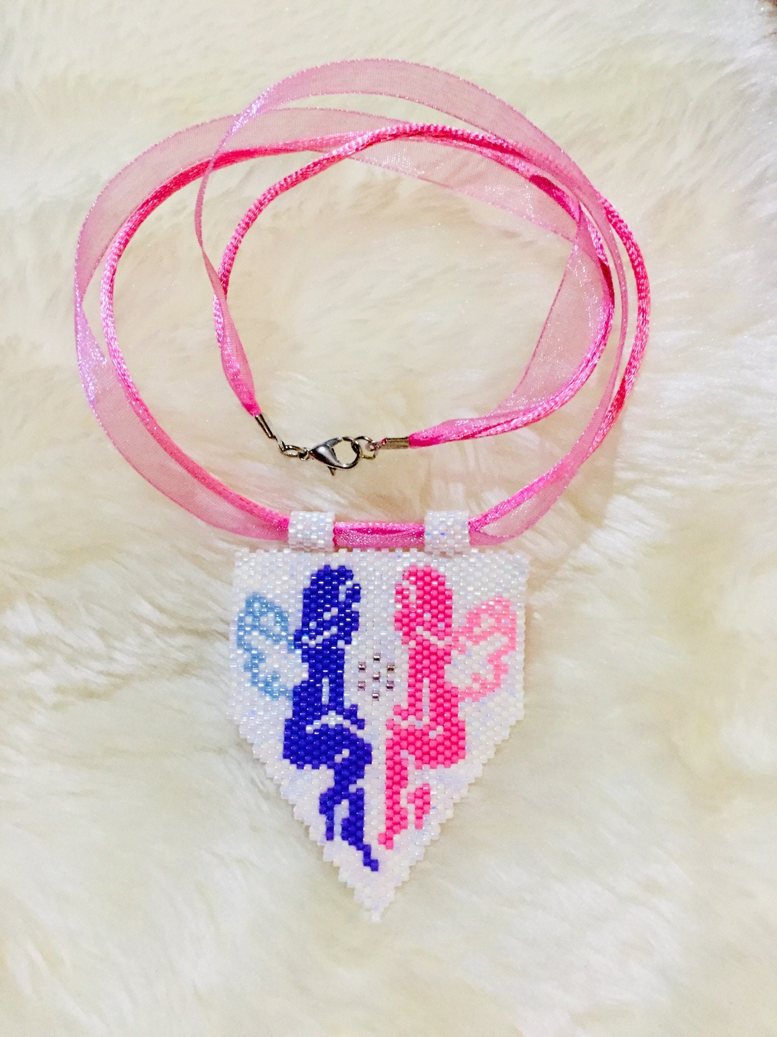 Angel Brick Stitch Miyuki Pendant Pattern, Miyuki Delica Angel Necklace ...