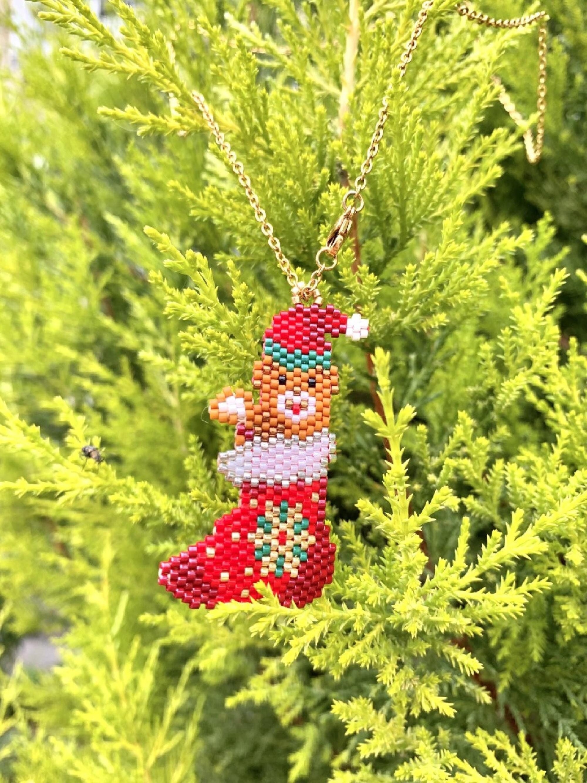 Brick Stitch Beading Christmas Santa Bear PDF Miyuki Digital Pattern ...
