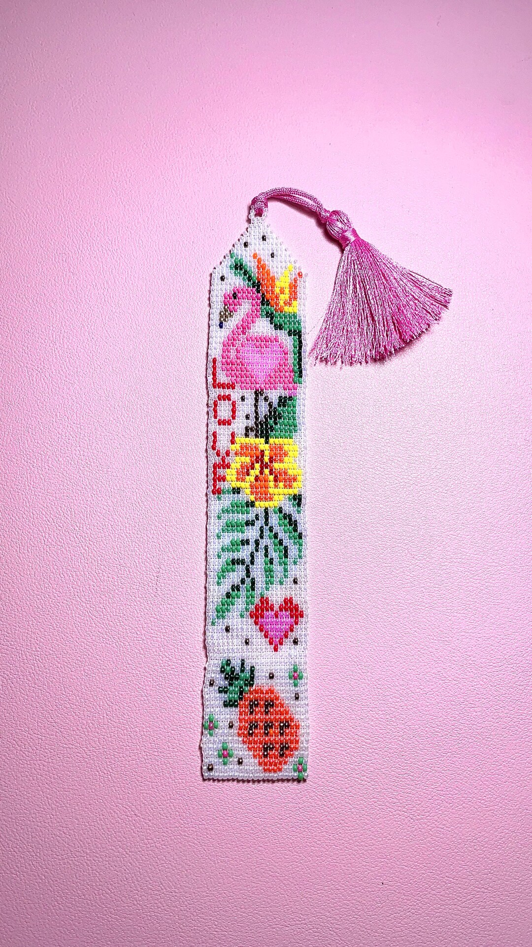 Valentine's Day Tropical Bookmark 'LOVE' Digital Loom Pattern With ...