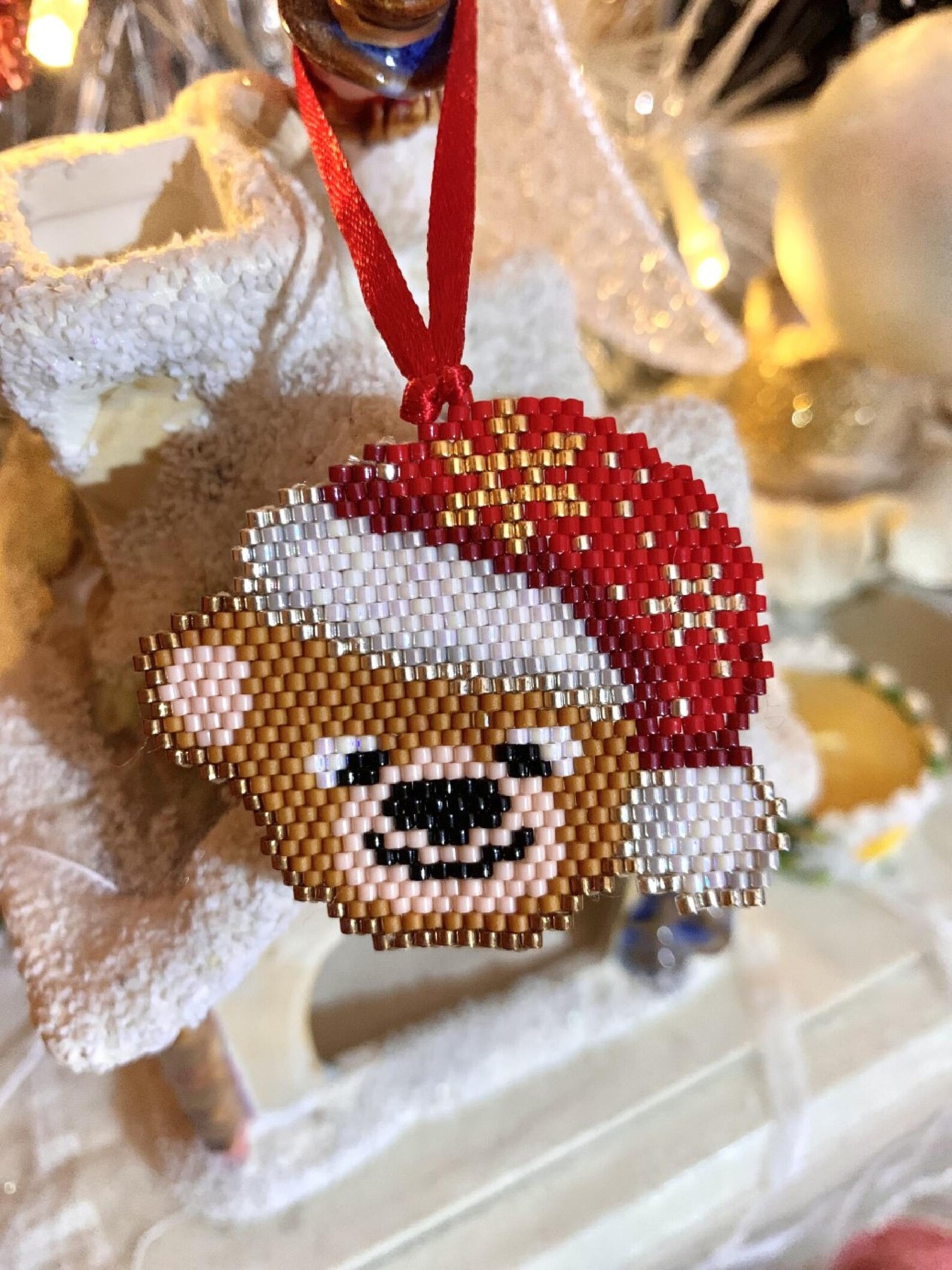 Christmas Santa Bear Brick Stitch PDF Download Pattern. - Etsy