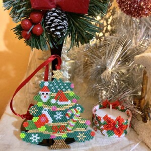 Brick Stitch Beaded Christmas Tree Ornament PDF Digital Pattern. - Etsy