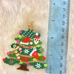 Brick Stitch Beaded Christmas Tree Ornament PDF Digital Pattern. - Etsy