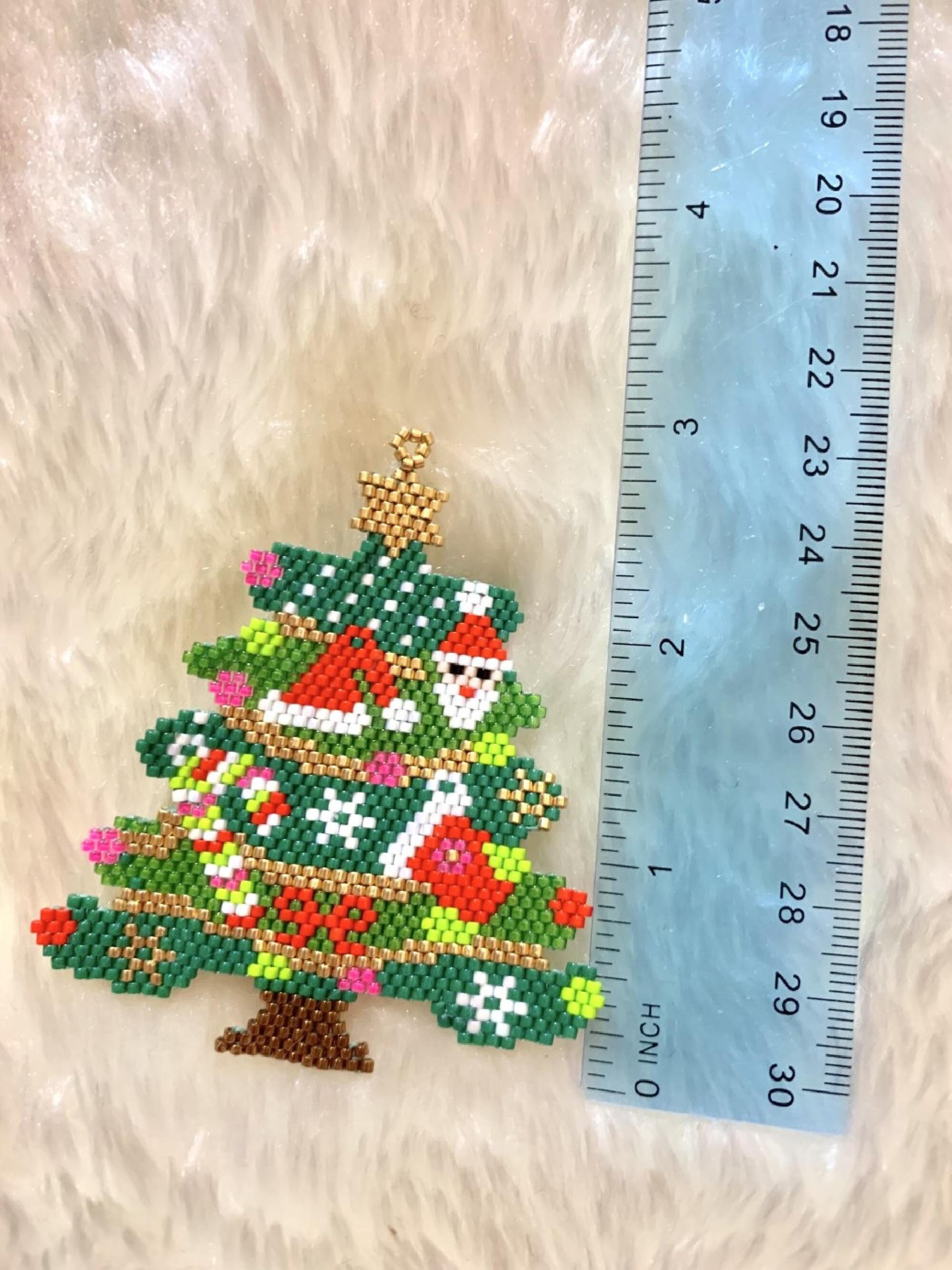 Brick Stitch Beaded Christmas Tree Ornament PDF Digital Pattern. - Etsy