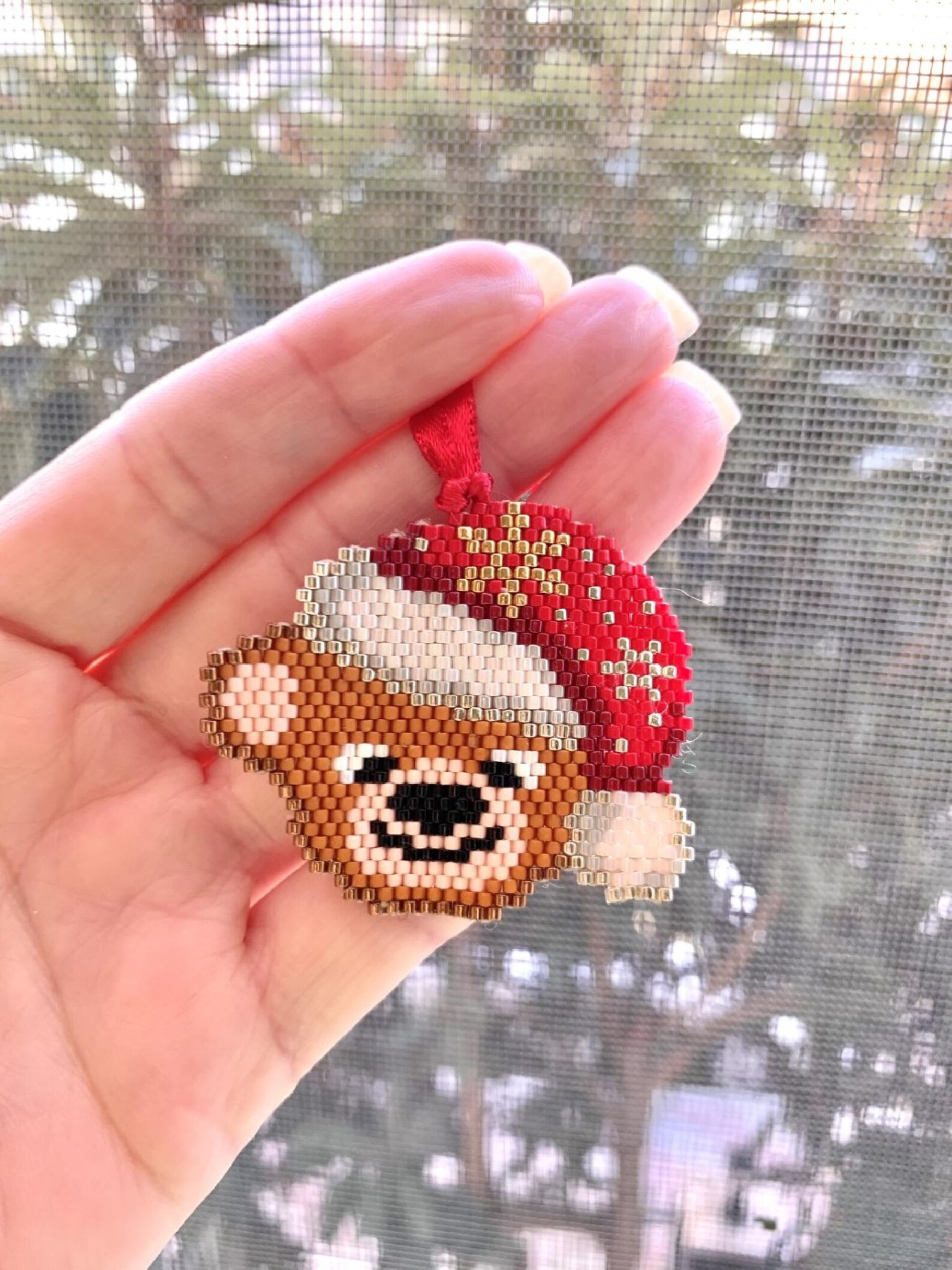Christmas Santa Bear Brick Stitch PDF Download Pattern. - Etsy