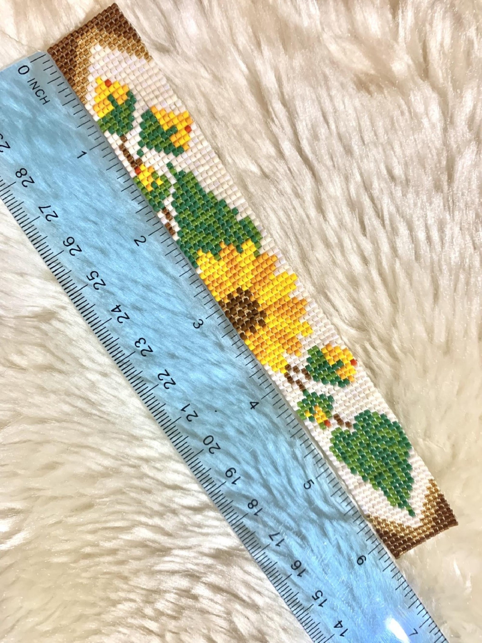 Sunflower Loom Beading Bracelet PDF Digital Pattern With Miyuki Delica ...