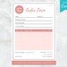 Editable & Printable Pink Order Form Template for Canva, Small Business ...