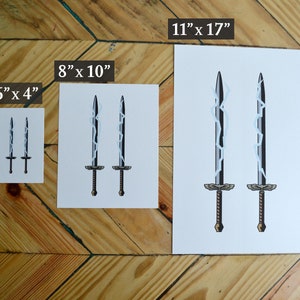 Everquest Ranger Earthcaller and Swiftwind Epic Swords Print (3 Sizes ...