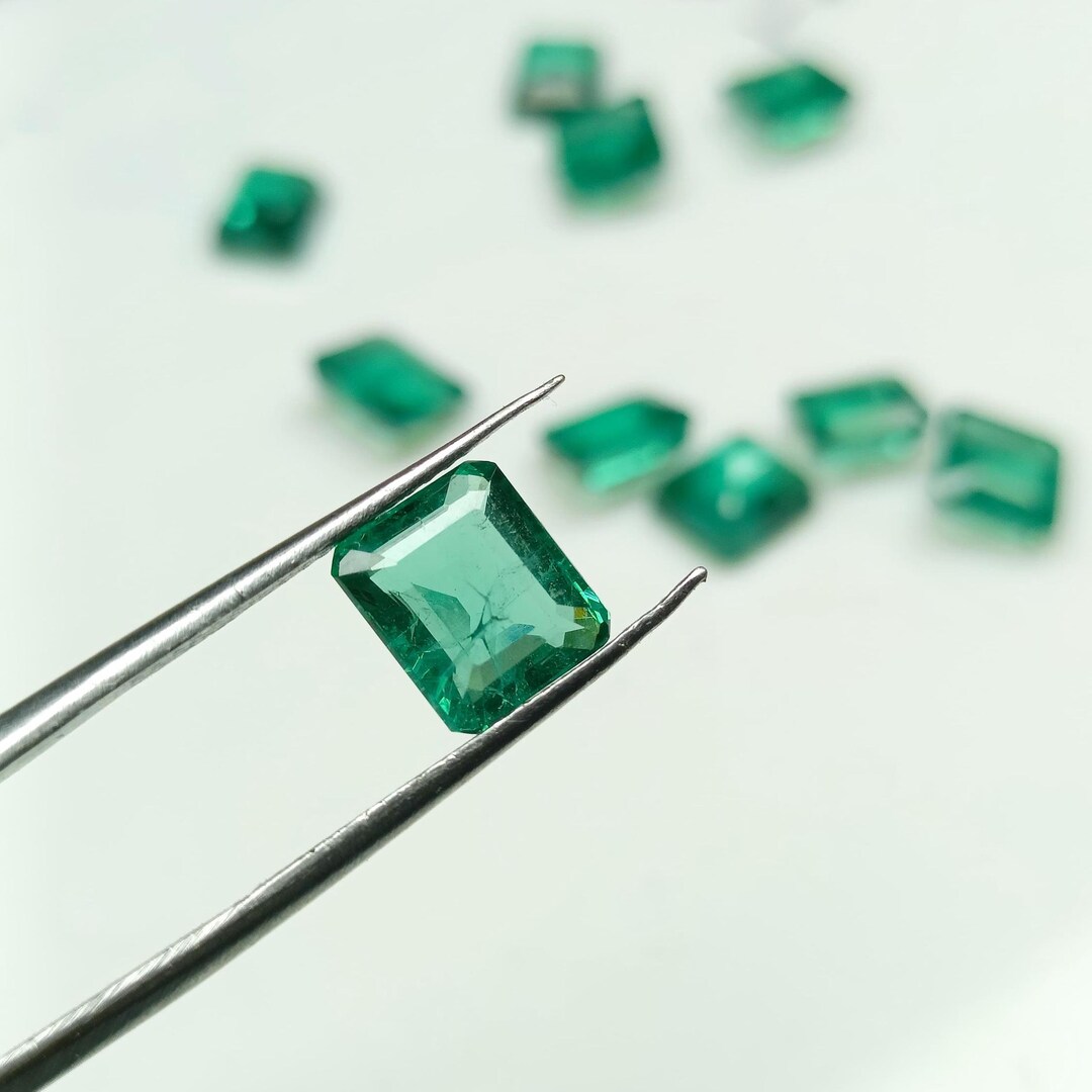 Lab Grown Emerald Certified Columbian Emerald Cut Lab Grown Emerald ...