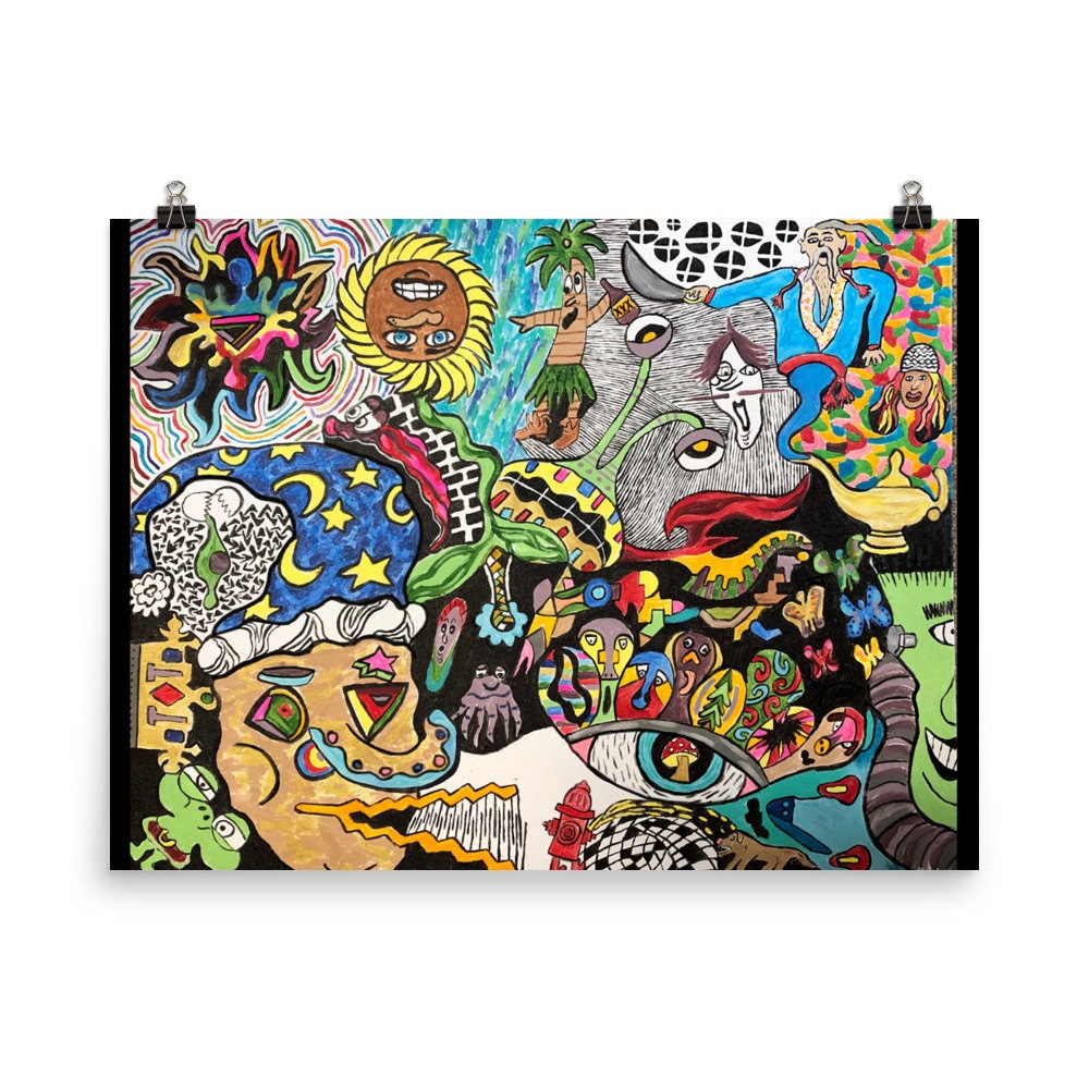 Psychedelic Poster - Etsy