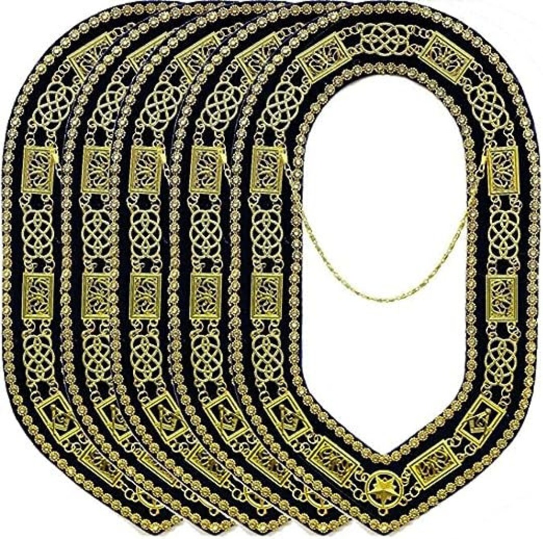 Masonic Regalia Free Mason Grand Lodge Golden Chain Rhinestone Chain ...