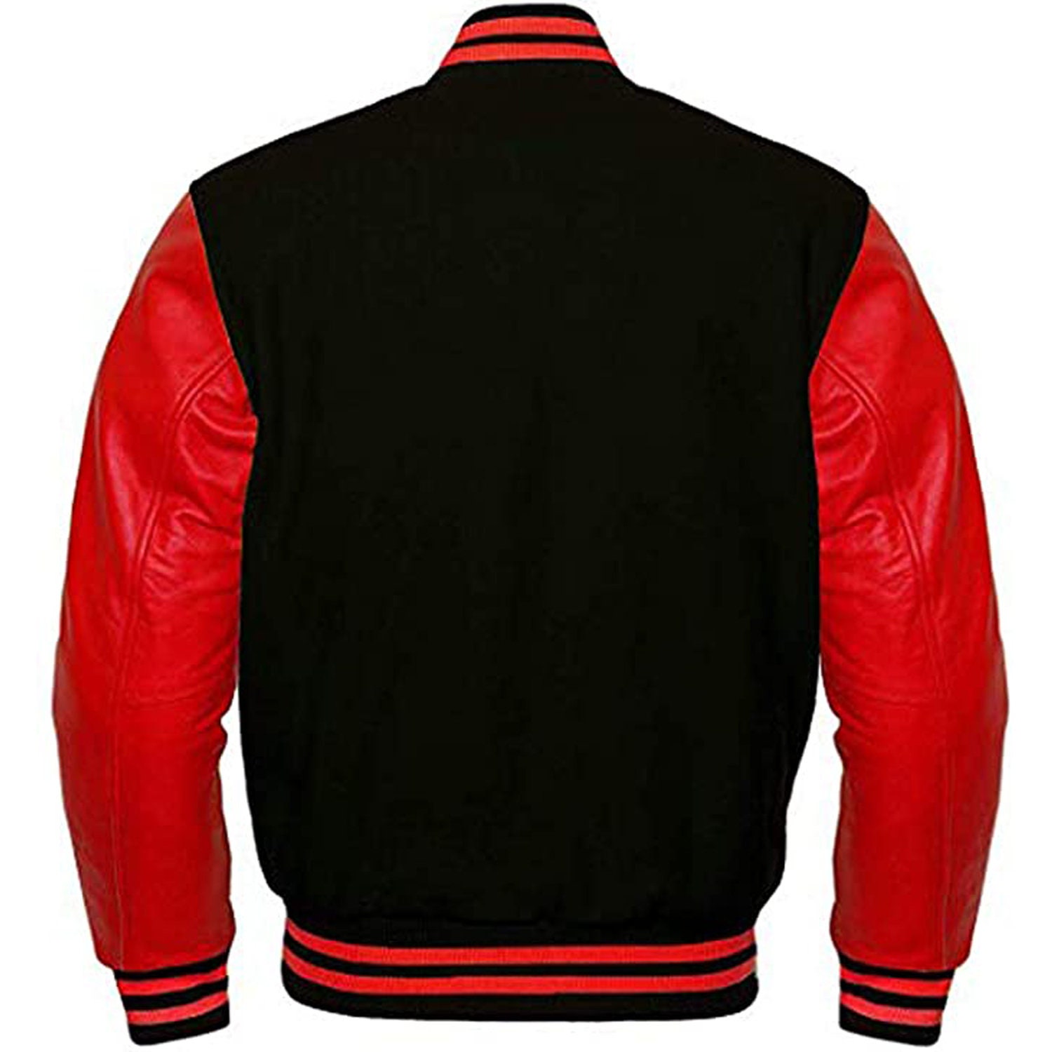 Letterman Baseball School College Bomber Varsity Jacket Black Wool ...