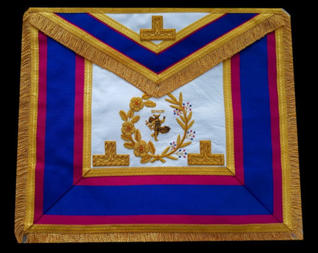 Handmade Masonic Regalia-mark Grand Rank Dress Apron - Etsy
