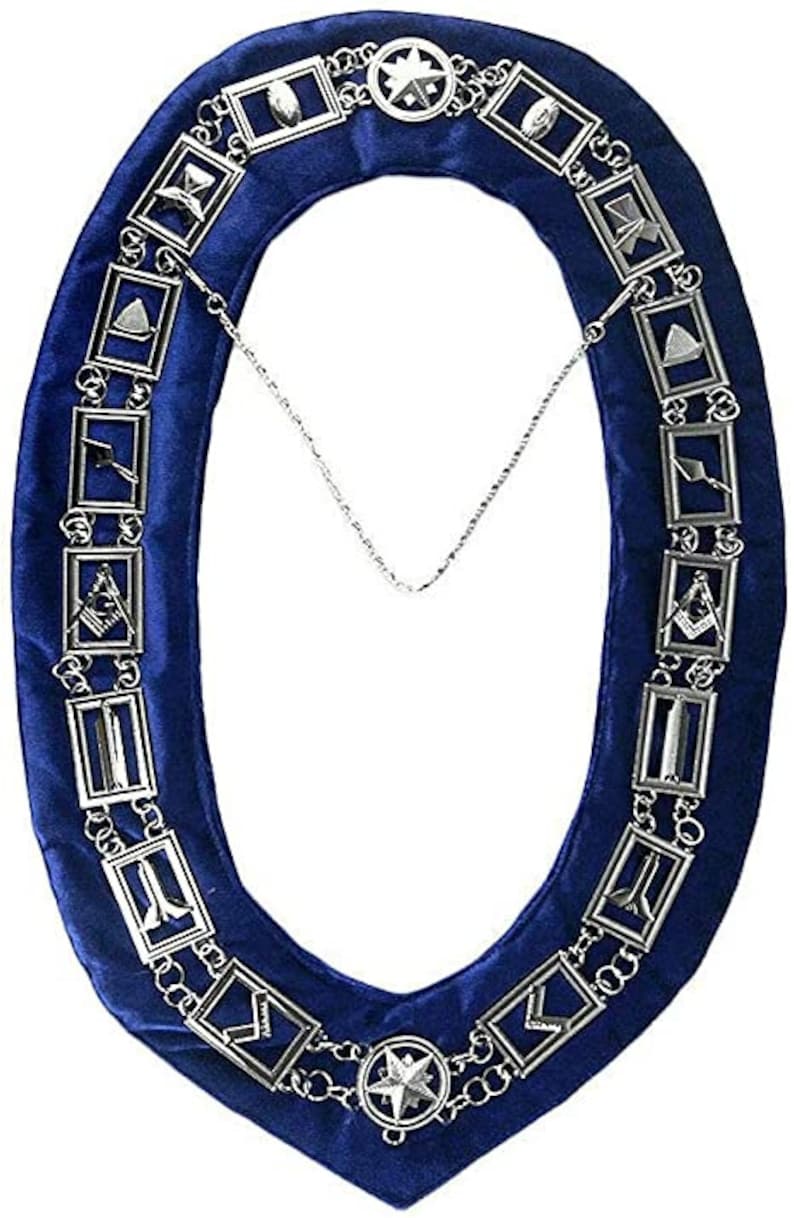 Masonic Blue Lodge Officer Chain Collar With Worshipful Master Jewel - Etsy
