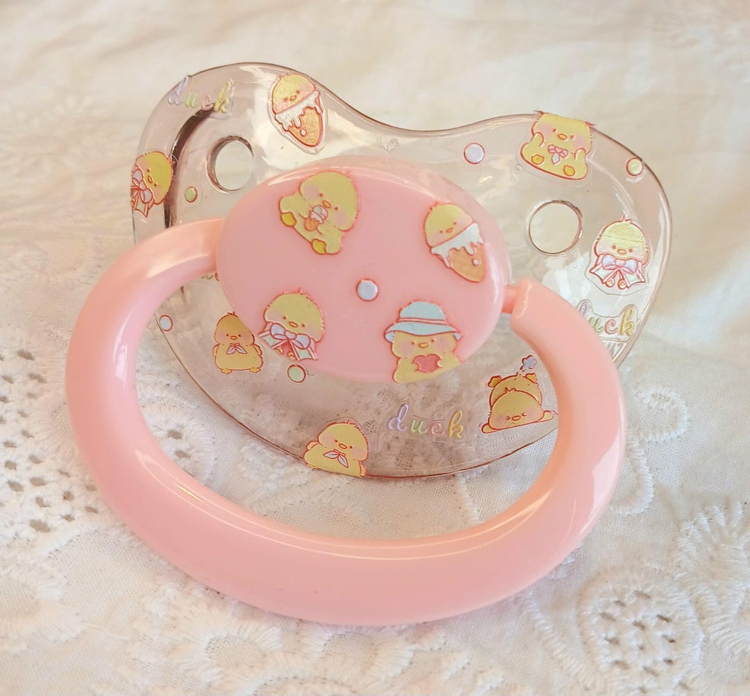 Adult Decorated Pacifier Pink Ducks - Etsy