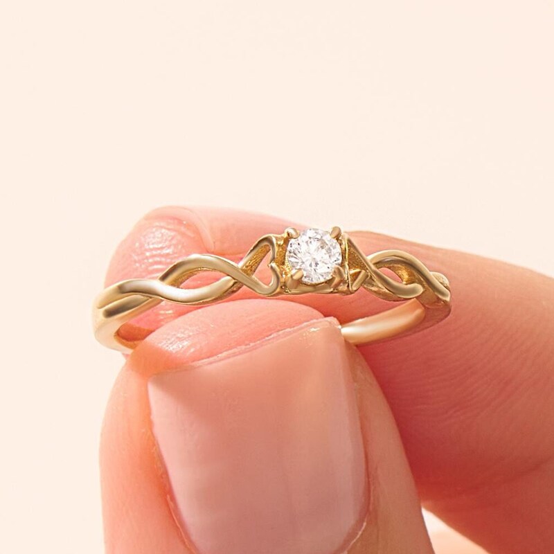 Tiny Engagement Ring - Etsy