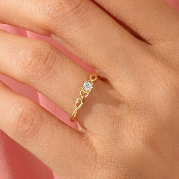 Tiny Engagement Ring - Etsy